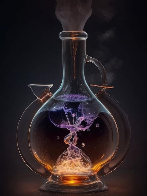 Premium AI Image | A magic bottle with colorful liquid