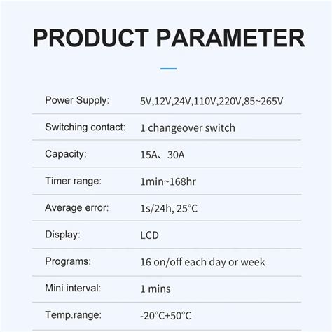 Tomzn 24hours Day Weekly Programmable Digital Timer Ahc30a General Power Electric
