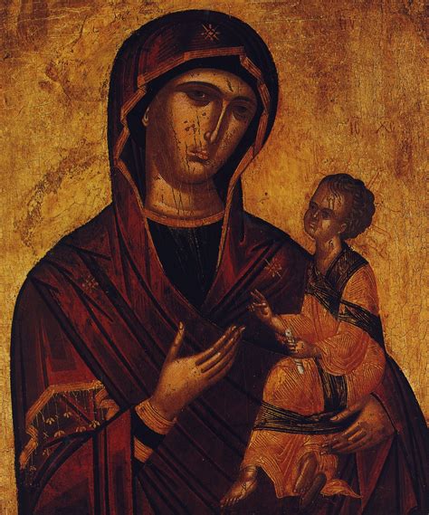 Παναγία Βρεφοκρατούσα 15ος αιώνας Κρητική Σχολή Religious Icons
