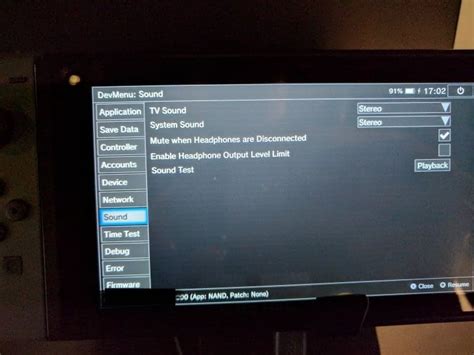 first look at the nintendo switch devmenu