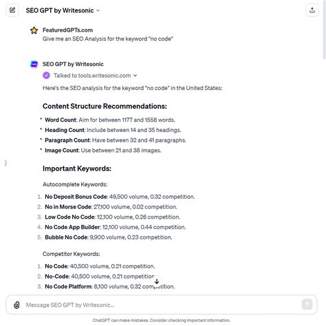 Seo Gpt By Writesonic Gpts Review Performance Core Features Faqs