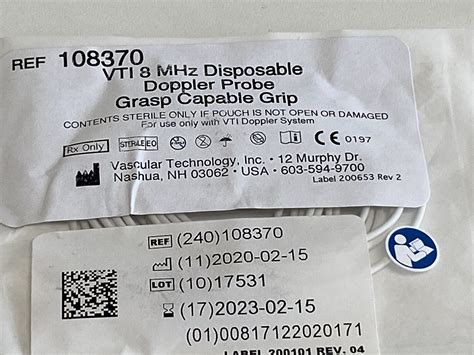 New Vascular Technology Vti 8 Mhz Disposable Doppler 108370 Exp2023 02