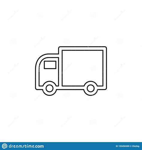 Icono Del Env o Gratis Ejemplo Del Cami n De Reparto Ilustración del