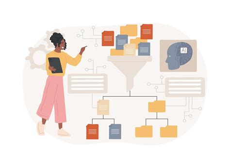 Premium Vector Aiautomated Data Preprocessing Abstract Concept Vector Illustration Data