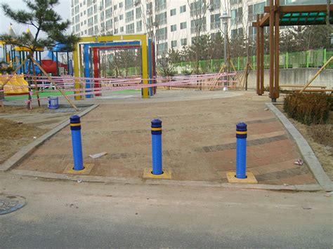 차량 진입 금지 봉 스틸 볼라드 포트폴리오 시공사례 주식회사 큐