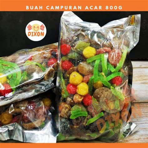 Jeruk Buah Campuran Buah Acar 800g Pickled Fruits For Acar Mixture Lazada
