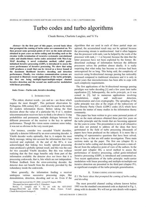 Pdf Turbo Codes And Turbo Algorithms Dokumentips