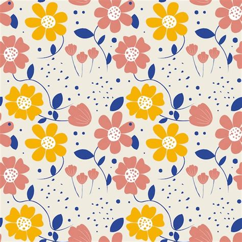 Premium Vector Floral Shape Seamless Pattern