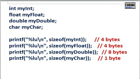Sizeof Operator In C Language Youtube