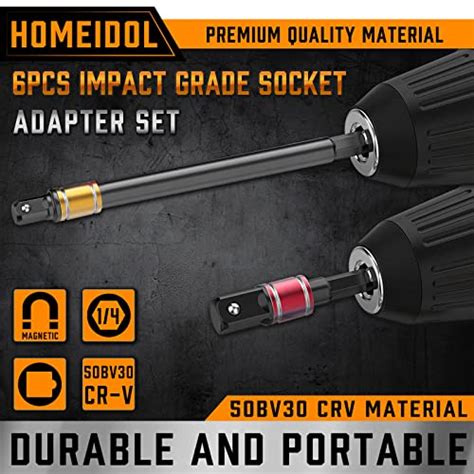 Impact Grade Socket Adapter Set 3and 6 Drill Socket Adapter Impact Socket Adapter