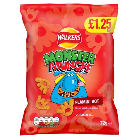 Walkers Monster Munch Flamin Hot Snacks £125 Rrp Pmp 72g