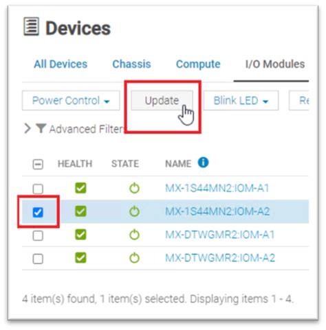 Dell Technologies PowerEdge MX Platform MX IOM Firmware Update Process