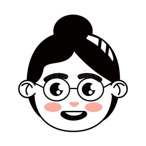 Woman Wearing Eyeglasses Face Stock Vector Illustration Of Isolation