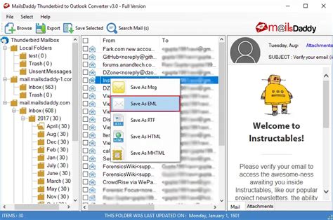 Thunderbird To Outlook Converter Export E Mails To PST