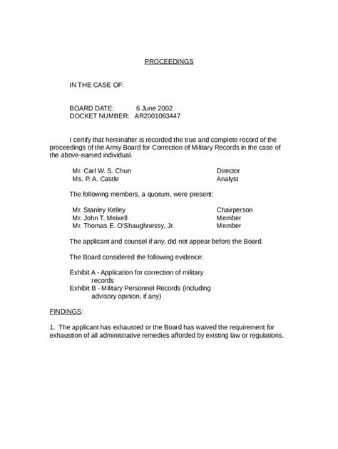 Docket Number Ar2001063447 Boards Law Af Doc Template Pdffiller