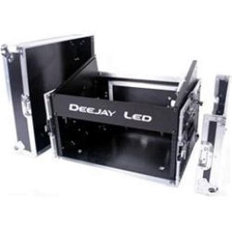 Deejay Fly Drive Case 8u Space Slant Mixer Rack And 4 U Space Vertical