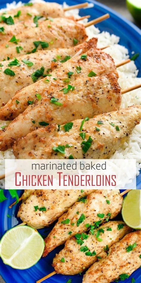 Marinated Baked Chicken Tenderloins Baked Chicken Tenderloins Baked