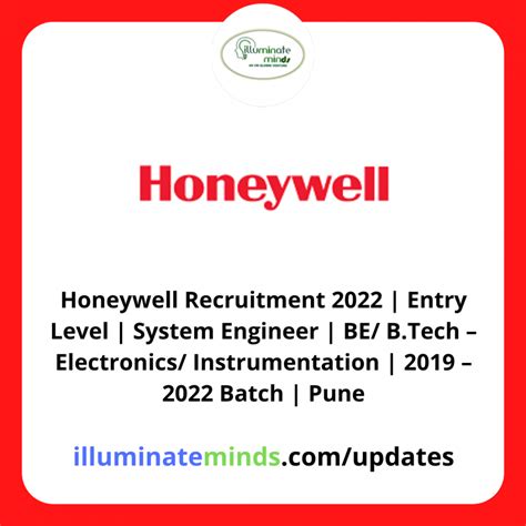 Honeywell Recruitment 2022 Entry Level System Engineer Be Btech