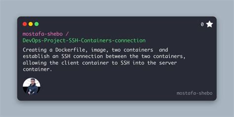 Mostafa Abd Elaziz On Linkedin Github Mostafa Shebodevops Project Ssh Containers Connection