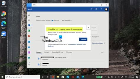 Unable To Create New Documents In Office 365