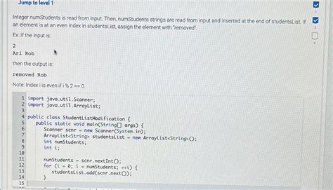 Solved Jump To Level Integer Numstudents Is Read From Chegg