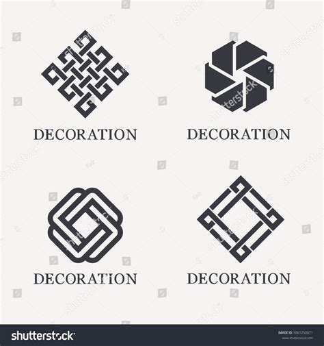 벡터 로고 디자인 템플릿 집합검정 고정장식 스톡 벡터로열티 프리 1061250071 Shutterstock