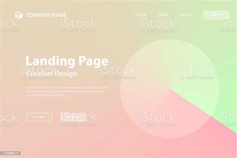 랜딩 페이지 템플릿 핑크 그라데이션 색상으로 추상적인 디자인 트렌디 한 배경 0명에 대한 스톡 벡터 아트 및 기타 이미지 0명 3차원 형태 가상현실 Istock