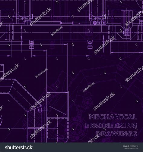 Blueprint Scheme Plan Sketch Technical Illustrations Stock Vector Royalty Free 1730640292