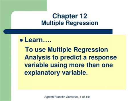 PPT Chapter Multiple Regression PowerPoint Presentation Free Download ID