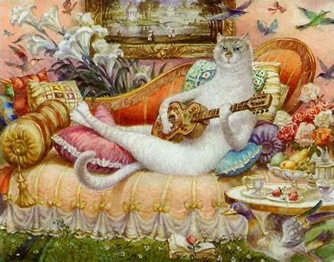 Cat art, Cat painting, Animal art