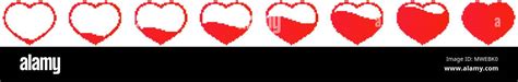 Red Heart Line Progress Bar Loading Indicator Stock Vector Image Art Alamy