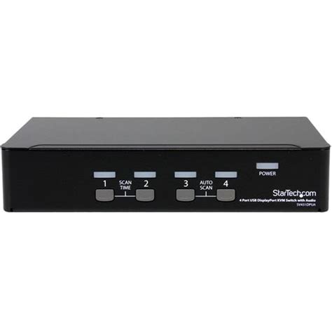StarTech Port DisplayPort USB KVM Switch With Audio USB Hub SV DPUA Mwave