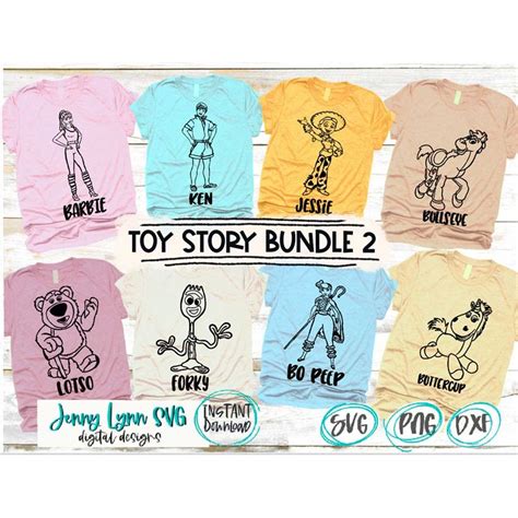 Toy Story Bundle 2 Svg Barbie Jessie Bullseye Bo Peep Toy St Inspire Uplift
