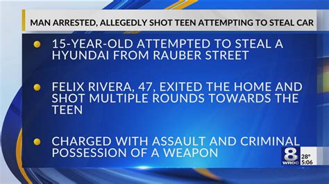 Man Arrested Allegedly Shoots 15 Year Old Attempting To Steal Car From
