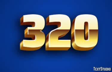 320 Text Effect and Logo Design Number