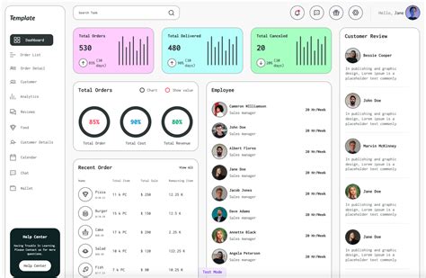 Statistics Dashboard Webflow Template