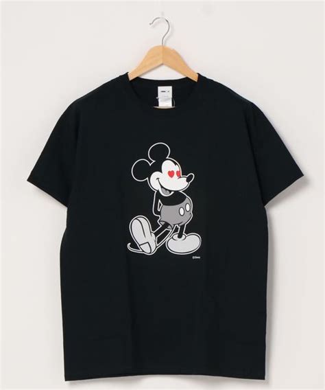 Disney（ディズニー）の「ディズニー ラブ ミッキーマウス 半袖 Tシャツ モノクロ ブランド オリジナル（tシャツカットソー）」 Wear