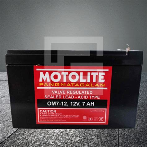 Motolite OM7 12 Rechargeable 12V 7AH Valve Regulated Lead Acid VRLA