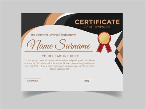 Vector Abstract Certificate Template Concept 33065065 Vector Art At