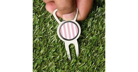 Pink Stripes White Stripes Striped Pattern Divot Tool Zazzle