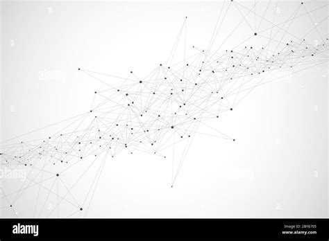 Geometric Abstract Background With Connected Lines And Dots