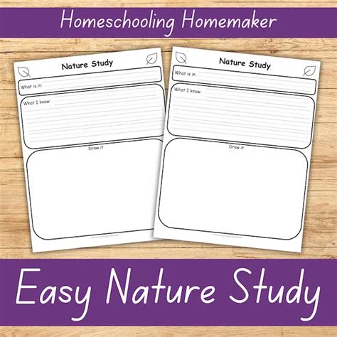 Nature Study Notebook Page