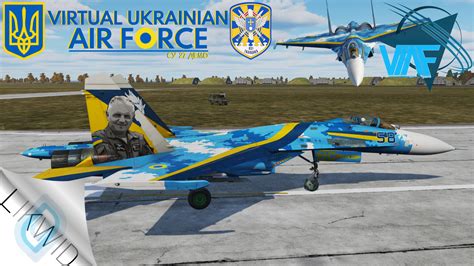 Virtual Ukrainian SU 27 Solo 58 Blue Memorial Skin