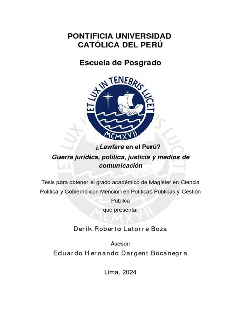 Latorre Boza Derik Roberto Lawfare Peru Pdf Estado Política