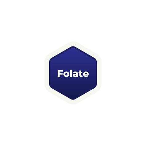 Premium Vector Folate Symbol Label Vector Hexagon Shape With Text