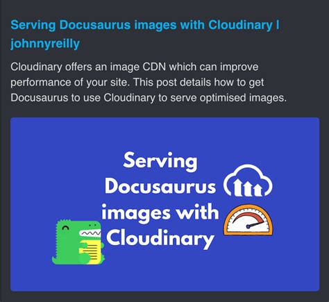 Simplicity In Content Publishing With Docusaurus And Cloudinary