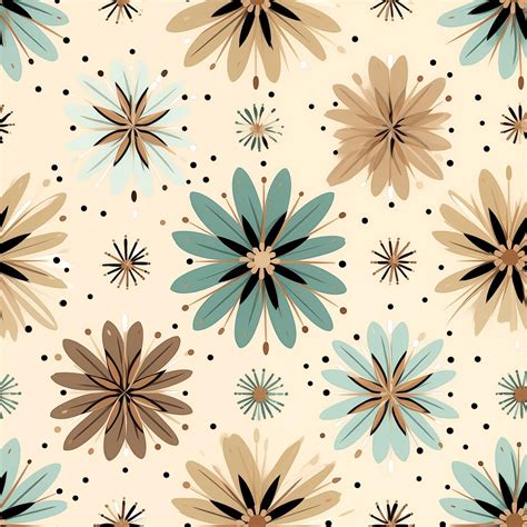 Retro Starburst Digital Patterns Midcentury Modern Home Decor