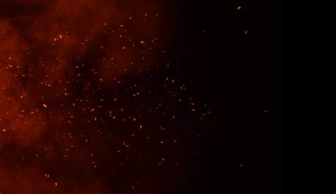 Perftect Fire Particles Embers On Background Smoke Fog Misty Texture