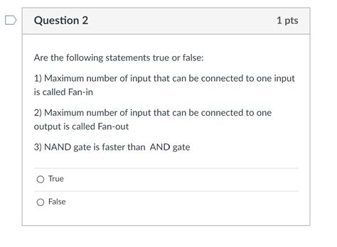 Solved Question Are The Following Statements True Or Chegg