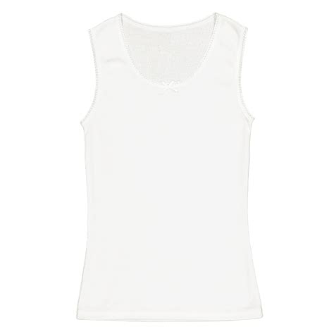 Girls Sleeveless White Vests Pep Africa
